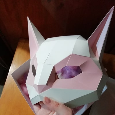 DIY Cat Mask/paper Cat Mask/diy Mask/fancy Dress/halloween Mask ...