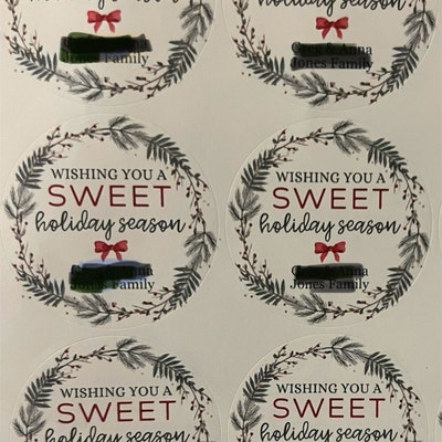 Holiday Labels Party Labels, Logo Labels, Christmas Labels, Wedding ...