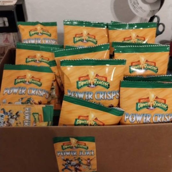 Printable Power Danger Chip Bag Labels - Super Sentai Birthday - Super ...