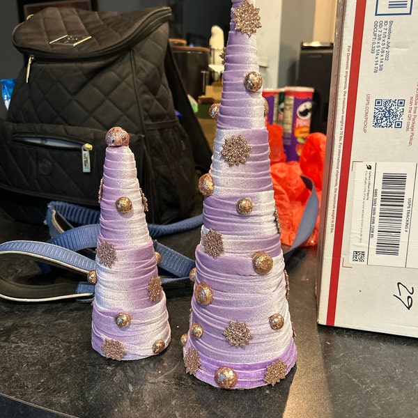 Winter Wonderland Cone Tree, Powder Blue Christmas Tree, Elegant Modern ...