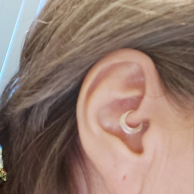 Sterling Silver Daith Earring, Womens Daith Piercing, Boho Rook ...