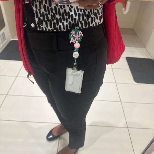 AKA Badge Reel #3, Alpha Kappa Alpha, AKA Nurse, Sorority Gift, Pink ...