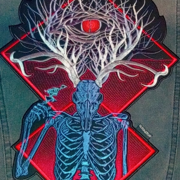 Deer Skull Patch: Wendigo Mythical Medieval Animal Goth Embroidered ...
