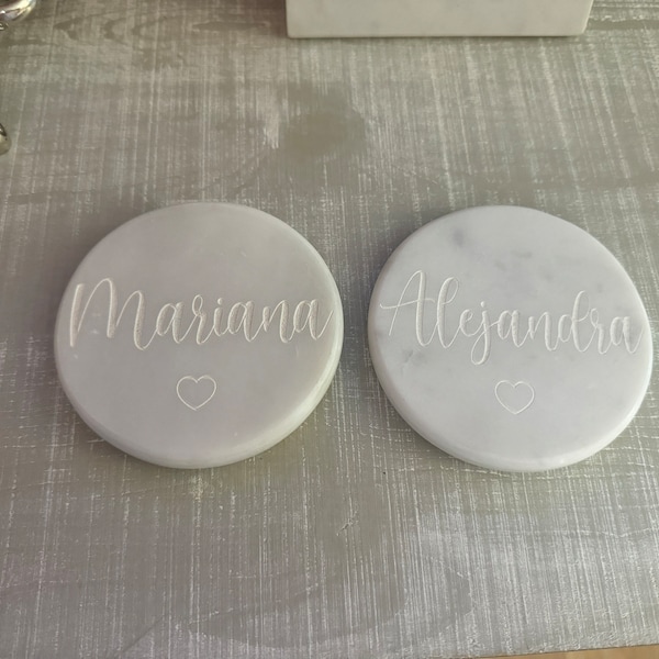 Personalized Marble Coasters, Custom Engraved Coasters, Wedding Gift ...