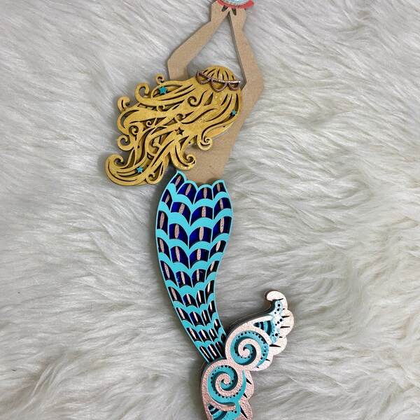 Mermaid 3D Layered Laser Cut File SVG Glowforge Cut File - Etsy