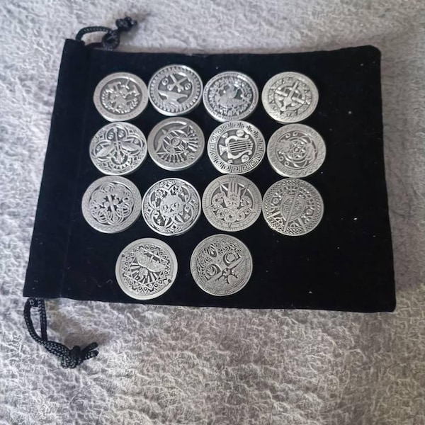 DND DRUID COIN, Large Dungeons and Dragons Charachter Coin D20 Rpg - Etsy