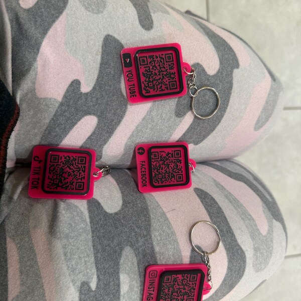 Custom Acrylic QR Code Keychain for Payment Links, Social Media, or ...