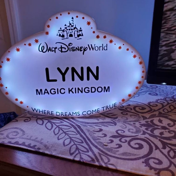 Custom Large 3D Printed Disney Cast Member Name Tag Decoration - Etsy