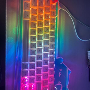 Pink Heart Pearl Keycap Resin DIY Black Golden Rose Translucent ...