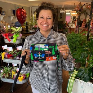 Spring Quilted Zippered Kaffe Fassett Tan and Pink Bag - Etsy