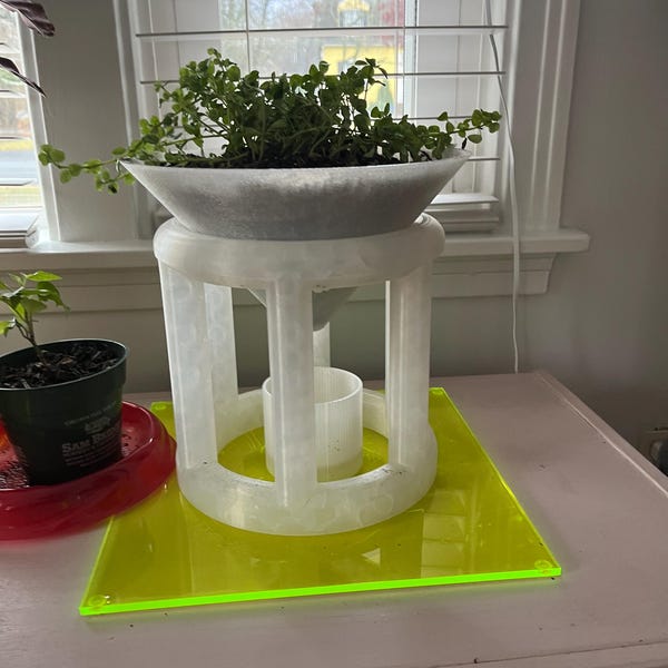 The Conduit Planter Pot With Stand and Water Drip Tray for Indoor Hoya ...