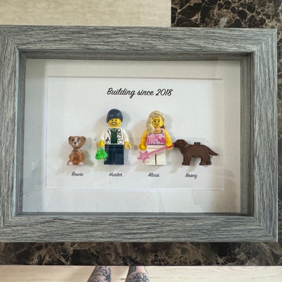 Personalized Mini Me Minifigure Frame. for up to 5 Figures. - Etsy