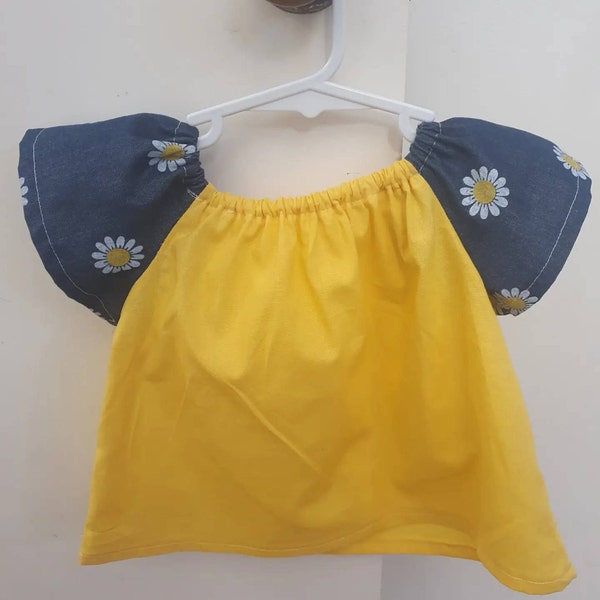 VERY EASY Girls Top Pattern Pdf, Girls Sewing Pattern Pdf, Peasant Top ...