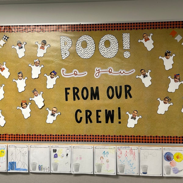 Halloween Bulletin Board Kit & Ghost Student Activity | Includes ...