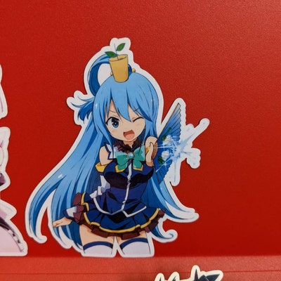 Aqua Version 2 Vinyl Sticker From Konosuba Anime Stickers Laptop ...