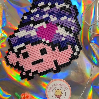 Hermit Crab in Love Original Perler Bead Craft Magnet Coaster Cute Gift ...