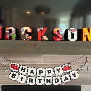 3D Letters Disney Cars, Cars 3D Letters, Lighting Mcqueen Decorations ...