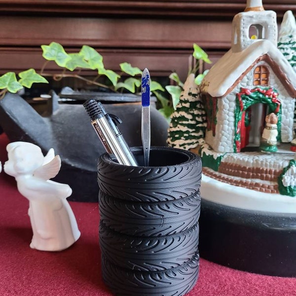Tire Stack Pen Holder | Pencil Cup | Car Guy | Mechanic | Desk ...