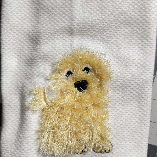 Cockapoo Fringe Dog Fluffy Chenille Puppy Machine Embroidery Designs ...