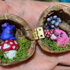 Walnut Shell Miniature Wren Unique Cottagecore Decoration Versatile ...