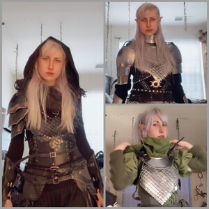 Silver Scalemail Chainmail Harness Shoulder Pauldrons Shroud - Etsy