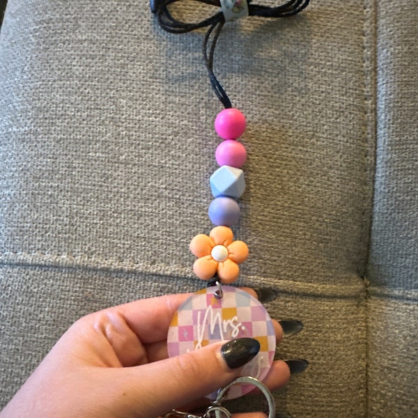 Groovy Sparkly Lanyard - Personalized Lanyard for Badge - 80's Lanyard ...