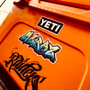 Custom Graffiti Name Sticker Decal, Wall Sticker, Backdrop Sticker ...