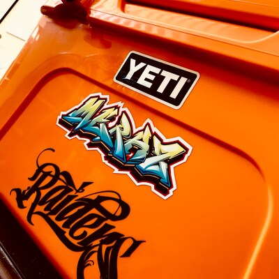 Custom Graffiti Name Sticker Decal, Wall Sticker, Backdrop Sticker ...