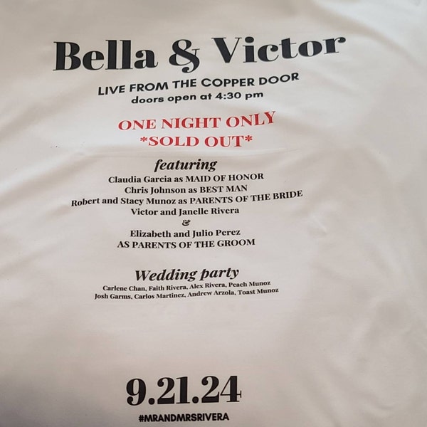 Wedding T-shirt Merch Design - Etsy