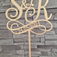 L Cake Topper, Wedding Cake Topper, Cake Toppers for Wedding, Rustic ...