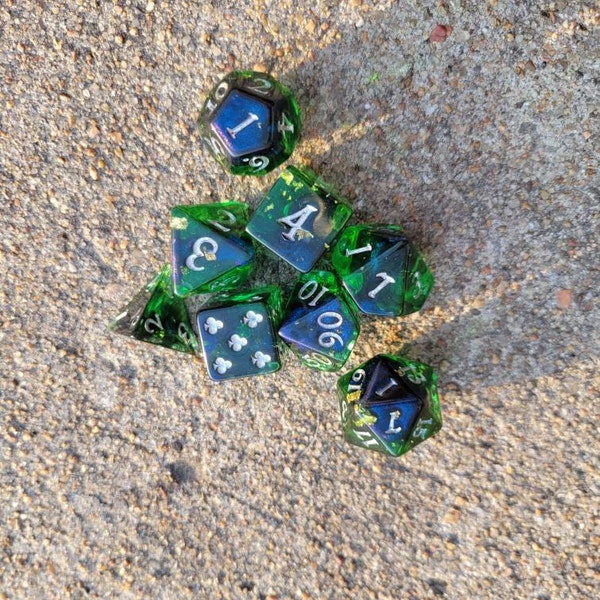 Shadowy Forest Dnd Dice Set, Polyhedral Dice, D&D Dice, Dungeons and ...