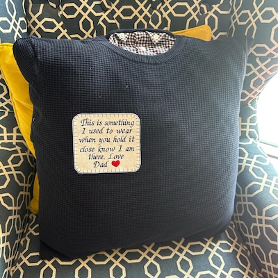 Personalised Memory Embroidery Patch for a Memory Pillow Cushion or ...