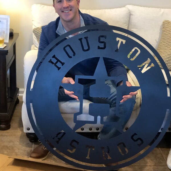 Houston Astros Metal Sign. Houston Wall Art, Texas, Astros Sign, Texas ...