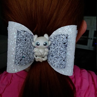 Dragon Bow...toothless Bow...light Fury Bow..glitter Bow..5 Inch Bow ...
