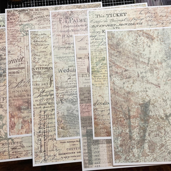 Stylish Textures Paper Pack, Printable Paper Pack, Decorative Paper ...