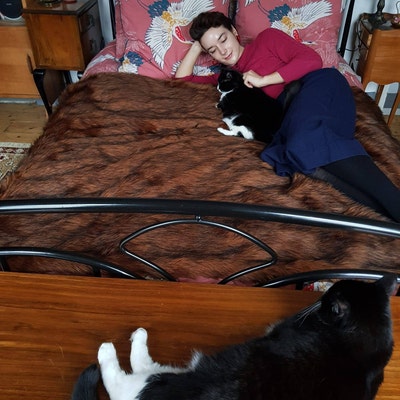 Raynard Faux Fur Throw Fake Fur Blanket for Bed or Sofa With - Etsy