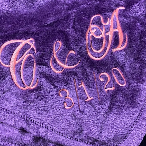 Personalized Custom Soft Blanket With Name and Date - 8 Colors to ...