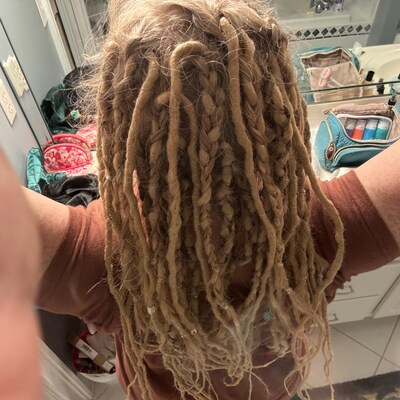 Curls Crochet Synthetic Dreads mermaid Wavy Locks Blonde Blue Dark Blue ...