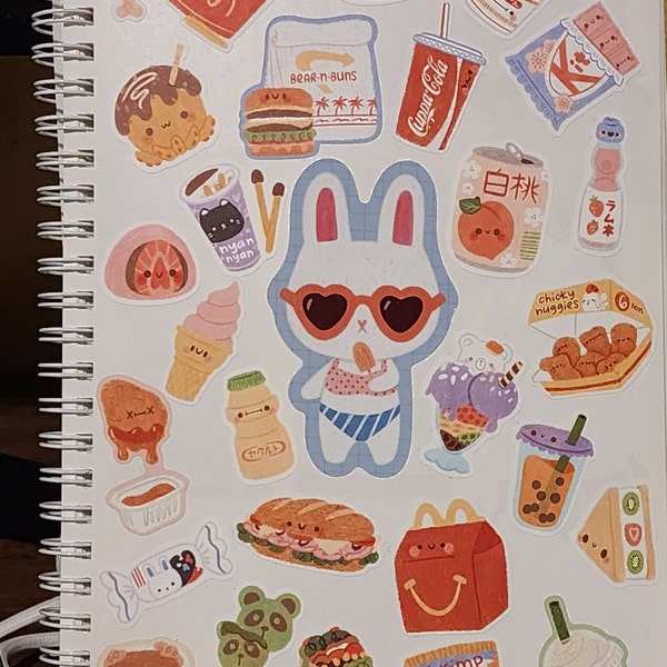 Asian Snacks 2 Sticker Sheet Food Stickers Kawaii Stickers Cute ...
