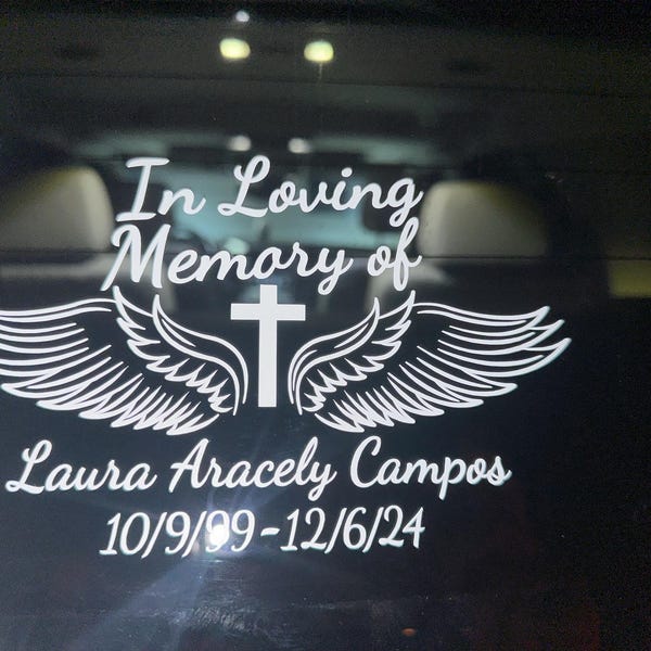 In Loving Memory Sticker Decal - Custom Memorial Decal - Personalized ...