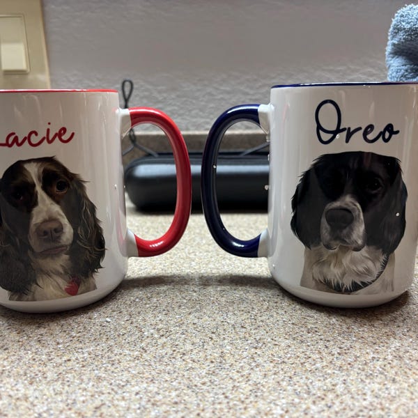 Custom Dog Bowl Using Pet Photo With Name Personalized Pet Bowl ...