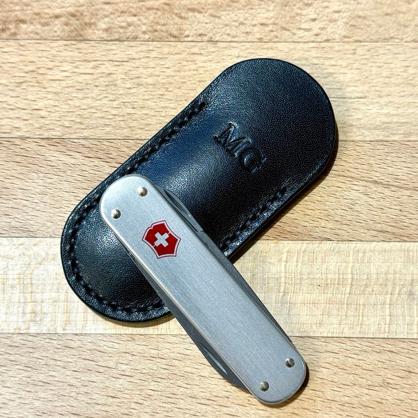 Leather Sheath , Pocket Pouch for Victorinox 58mm Knife , Sleeve for ...