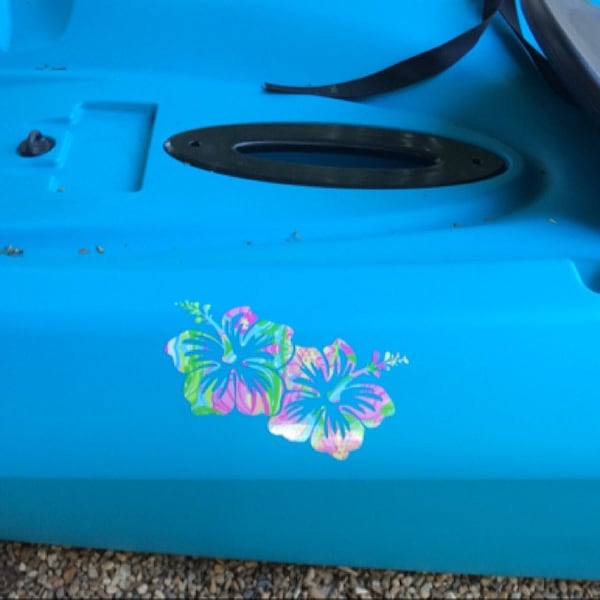 Tropical Hibiscus Flower Decal in Your Favorite Preppy Prints and ...