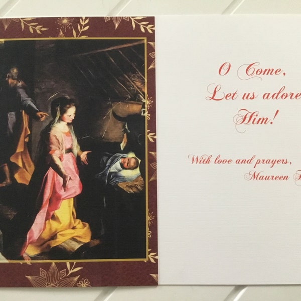 Nativity Scene Christmas Card Set, Christian Christmas Cards, Religious ...