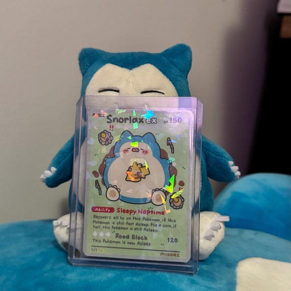 Snore EX Custom Fanmade Card | Holographic Collectible Card | Vinyl ...
