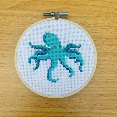 Octopus Cross Stitch Kit Beginners Cross Stitch Kit Mini Cross Stitch ...