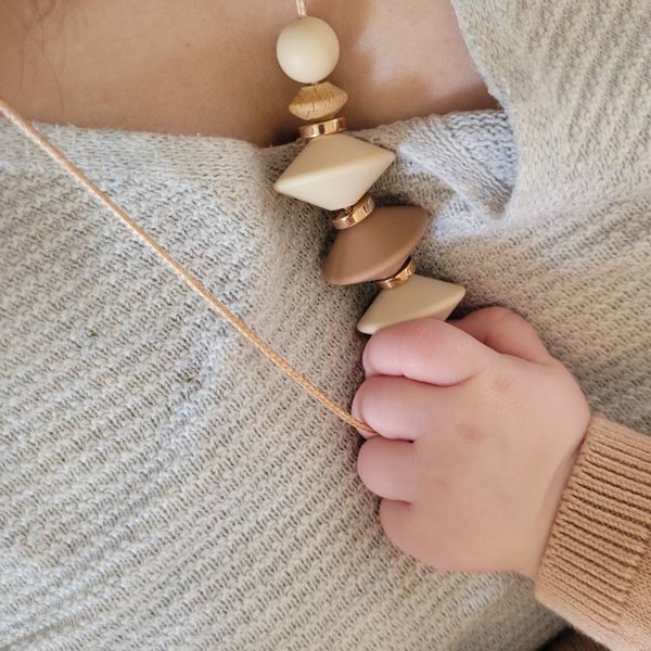 Fidget Breastfeeding /fiddle Nursing Necklace Fiddle Beads Made From ...