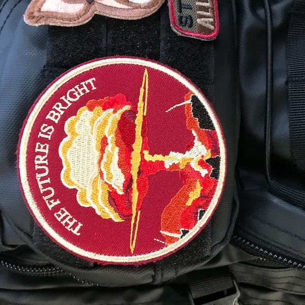Nuclear Bomb Future is Bright Apocalypse War Iron on Patch Velcro ...
