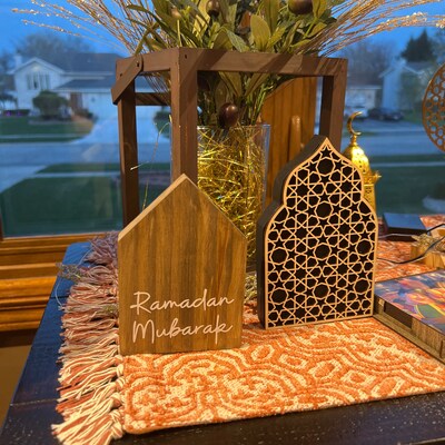 Large Islamic Wooden Book Stack Decor Start With Bismillah - Etsy