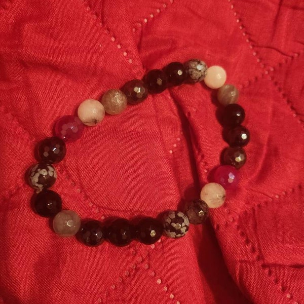 Mini Radical Self Love Bracelet Ruby, Garnet, Rhodonite, Rose Quartz ...